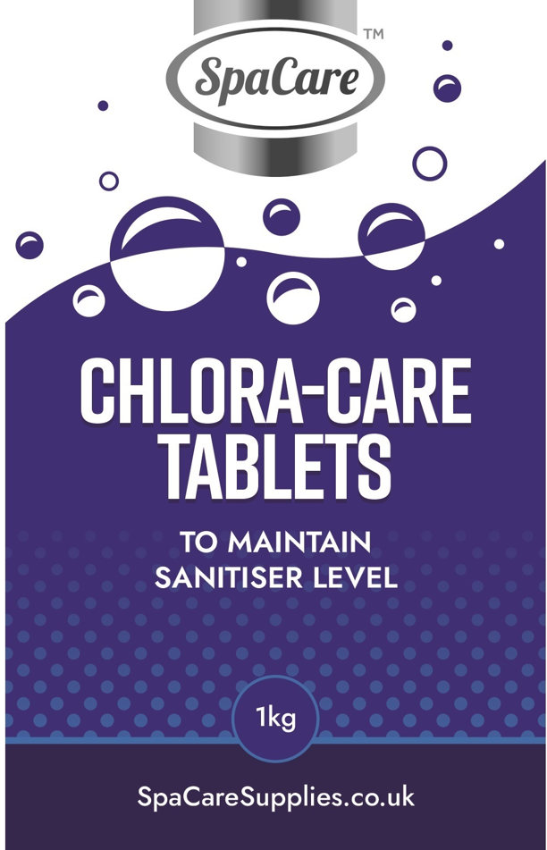 Chlora-Care Chlorine Tablets 1kg – SpaCare Supplies
